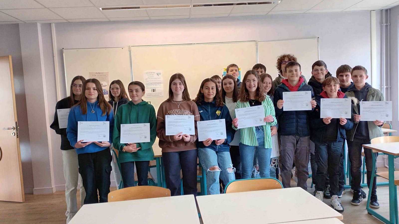 Remise des diplômes PSC1 - Collège Jules VERNE